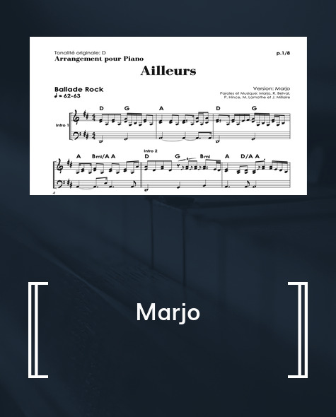 Partition de Ailleurs - Marjo - Jean Millaire et al. - Les Partitions Replica