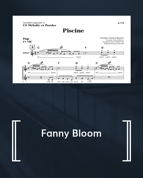 Partition de Piscine - Fanny Bloom - Étienne Dupuis-Cloutier et al. - Les Partitions Replica