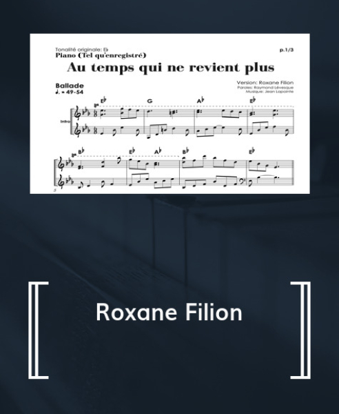 Roxane Filion - Les Partitions Replica